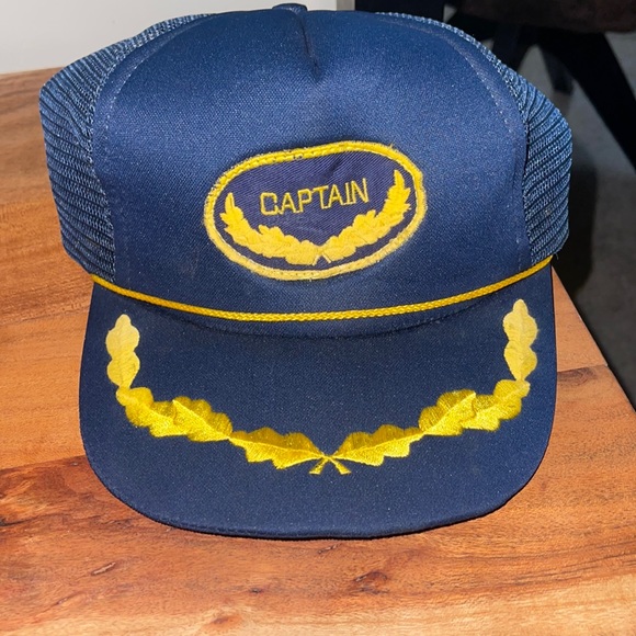 Vintage | Accessories | Vintage Captains Hat Snap Back | Poshmark